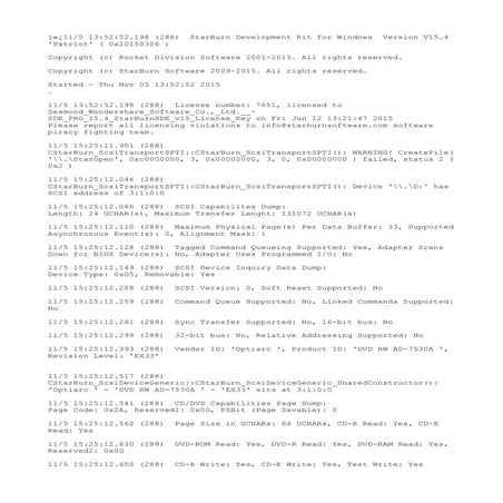 Starburn | TXT | Computer Peripherals | Computing