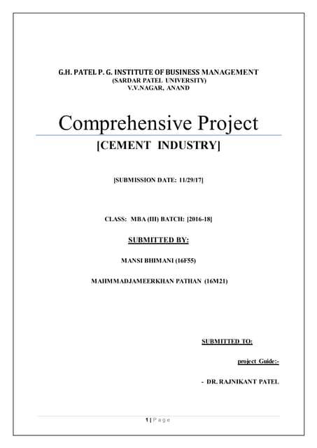 comprehensive report | PPT