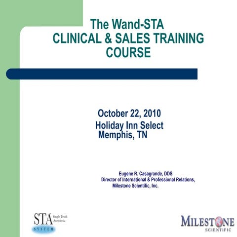 Sta rdh clinical training brief 2011 erc | PPT