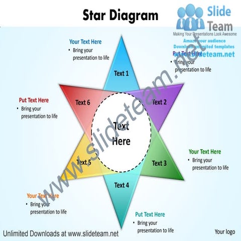 Star diagram powerpoint slides presentation diagrams templates | PDF