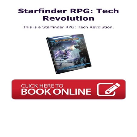 Leggere libri Starfinder RPG: Tech Revolution | PDF | Publishing ...