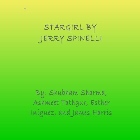 Stargirl by jerry spinelli | PPT