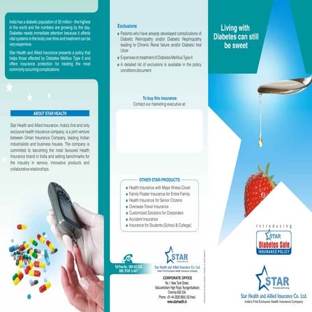 Star health diabetes_brochure1 | PPT