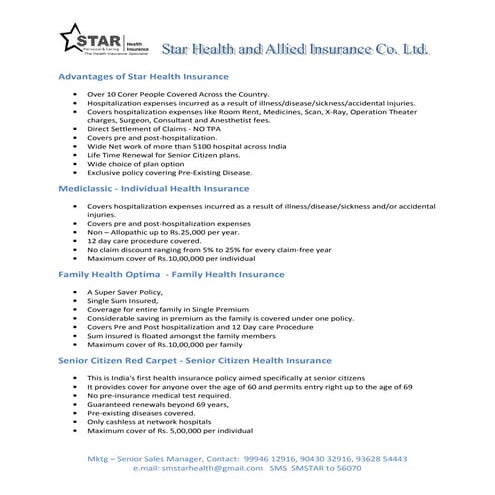 Star Health Insurance Netplus | PDF