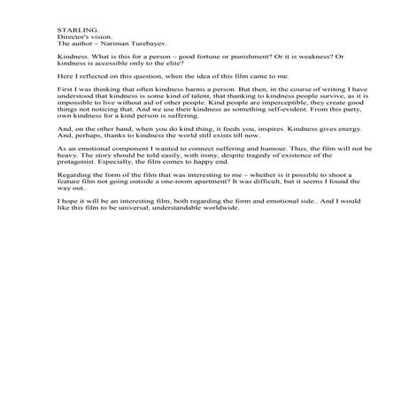 Starling director note | DOCX