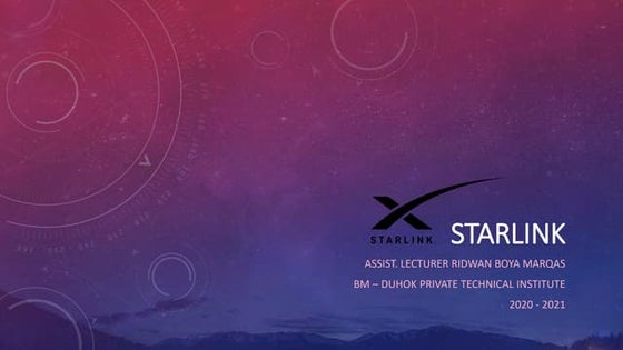 Space internet and starlink | PPT