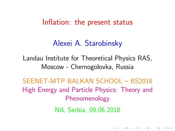 scalar field inflation | PPT