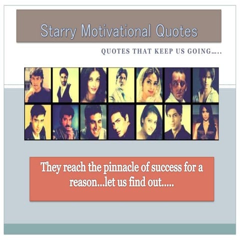 Starry Motivational Quotes | PPTX
