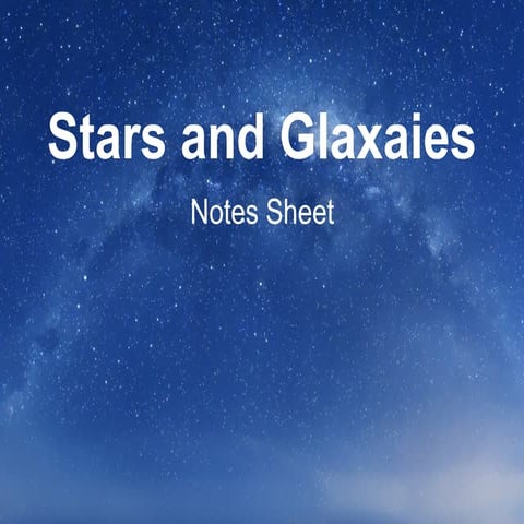 Stars and Galaxies Notes PowerPoint | PPT