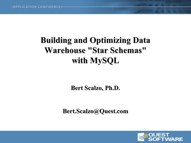 Data Warehouse Logical Design Using Mysql Ppt 9116