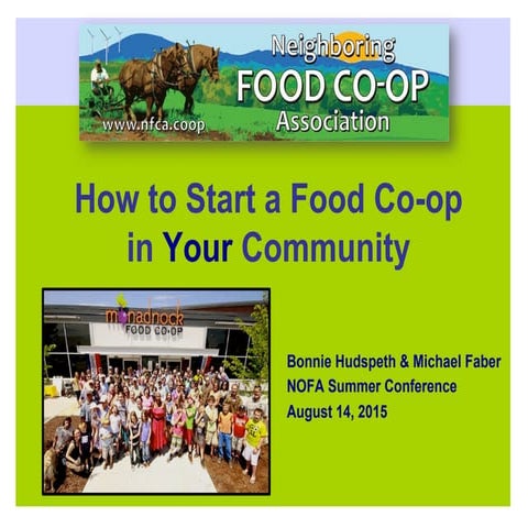 How to Start a Food Co-op in Your Community | PPT