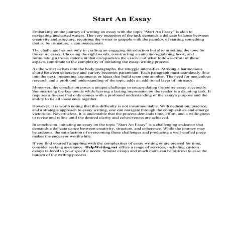 Topic Sentence Starters For Essays.pdf