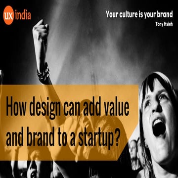 How design can add value and brand to a start up? | PDF