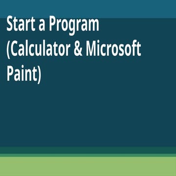 How do we start program in windows omputer | PPT