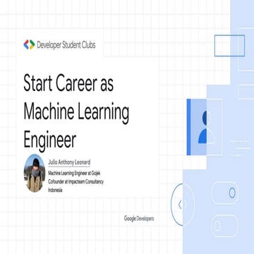 Start career as ml engineer | PPTX