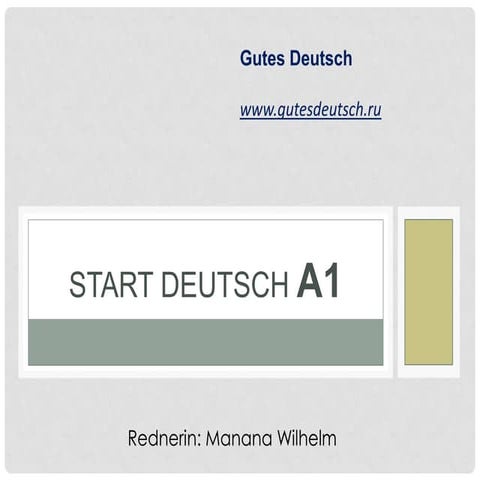 Start Deutsch A1 | PPTX
