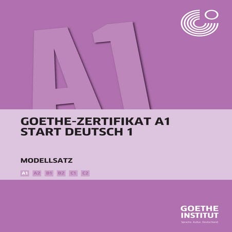 Goethe zertifikat a2-modellsatz_erwachsene | PDF