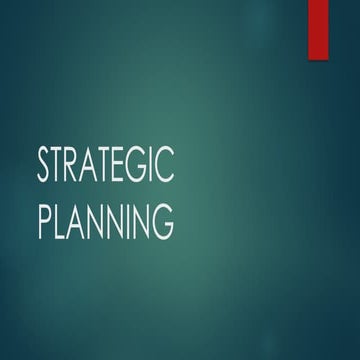 Presentation on Strategic Planning for DO | PPT