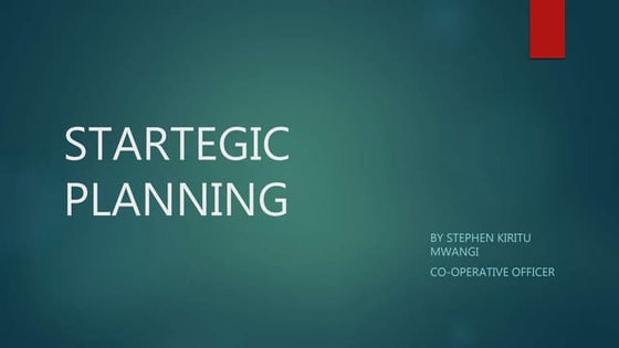 Strategic planning powerpoint | PPT