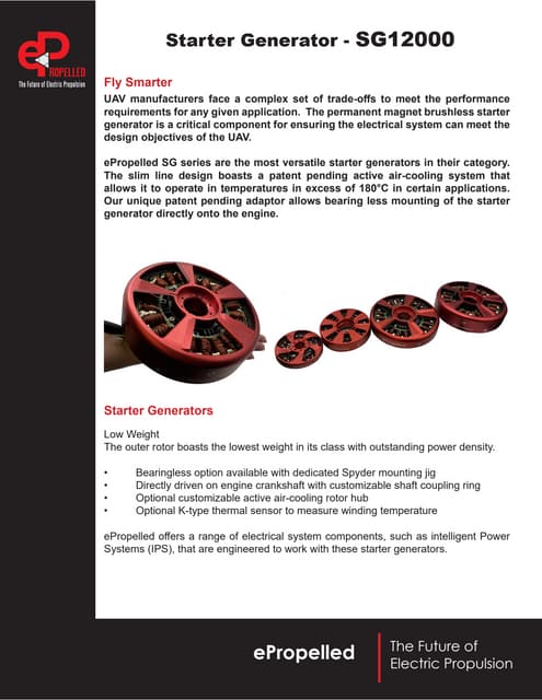 Starter Generator - from ePropelled | PDF