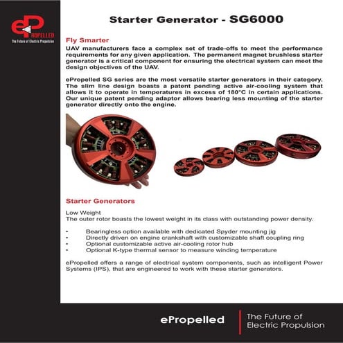 Starter Generator - from ePropelled | PDF