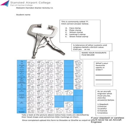 Starter activity 3 completed | PDF