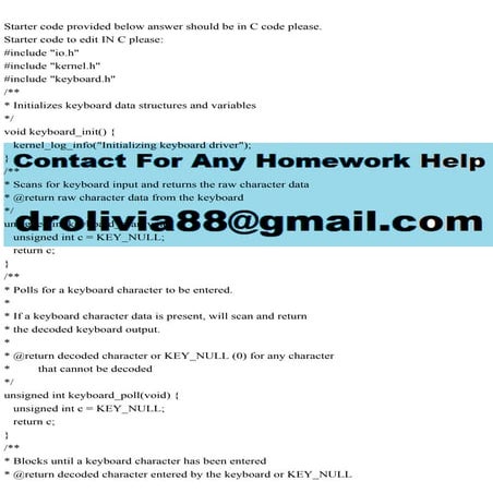 Starter Code Provided Below Answer Should Be In C Code Pleasestarpdf 