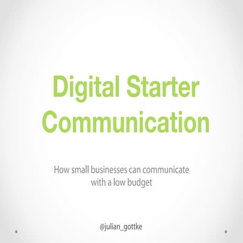Digital Startup Communication | PDF