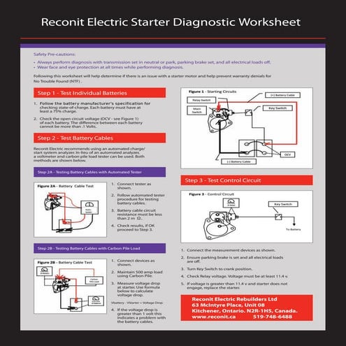 Starter Motor diagnostic | PDF