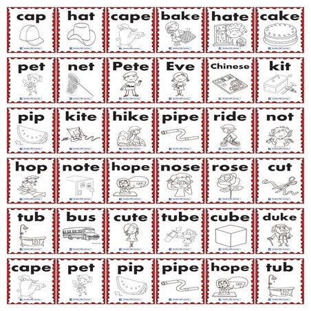 Dino 5 Starter phonics 6x6 checkers board | PDF
