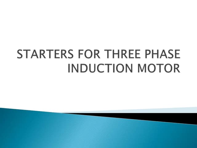Dc motor starters | PPT