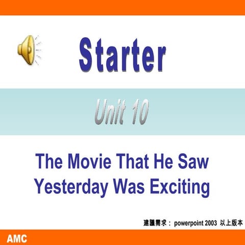Starter Unit 10 | PPT