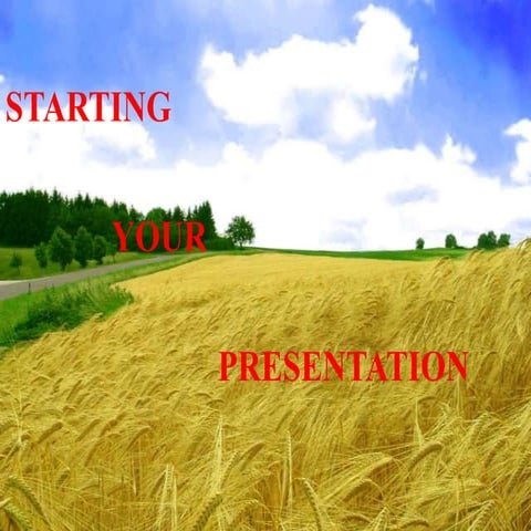 Starting A Presentation | PPT