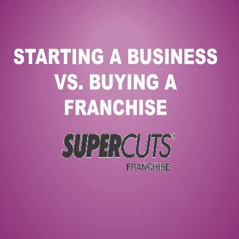 Starting a Business vs. Buying a Franchise | PPTX