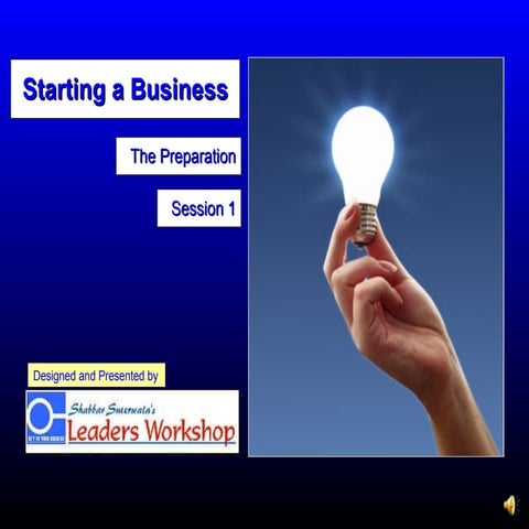 Starting A Business Session 1 | PPT | Business Administration | Business