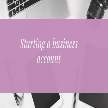 Starting a business account | PDF
