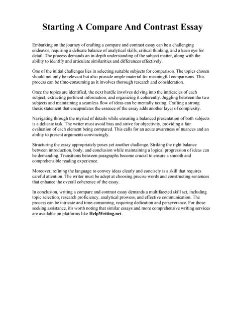 A Good Compare And Contrast Essay.pdf