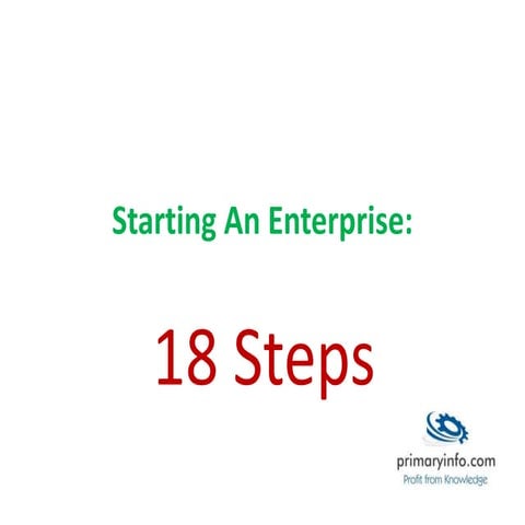 Starting an enterprise | PPTX