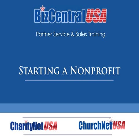 Partner Training: Starting a Nonprofit | PPT