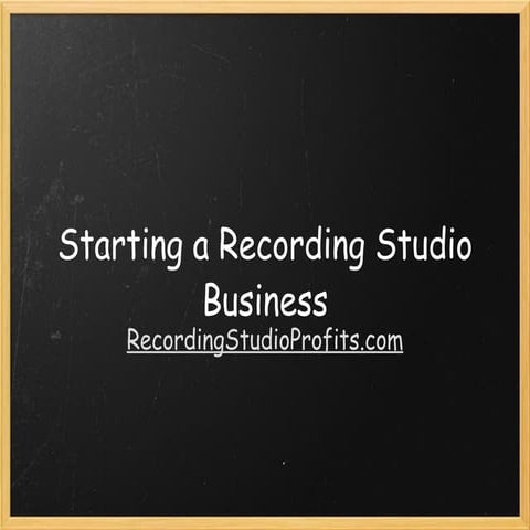 RECORDING STUDIO ACOUSTICS | PPTX