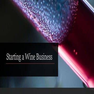 Starting a Wine Business | PPT