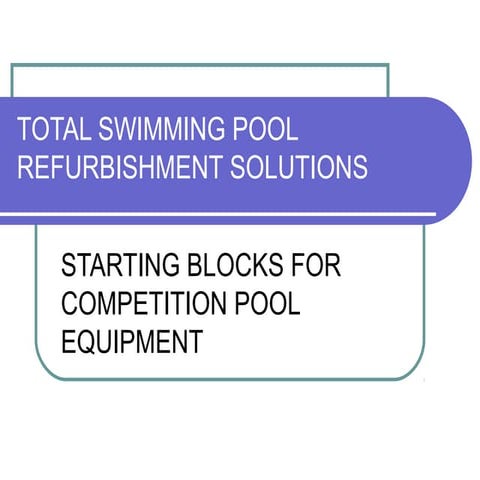 Starting blocks competition pool equipment | PPT