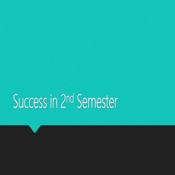 Starting out 2nd semester | PPTX