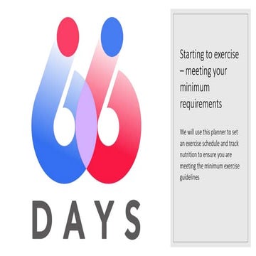 Starting to exercise – meeting your minimum requirements | PPTX