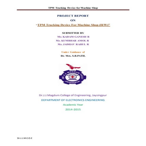 Start pages of report FOT TPM TRACKING | DOCX | Operating Systems ...