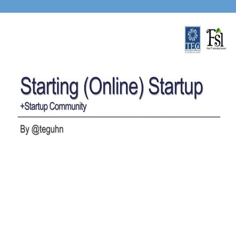 Starting (online) Startup | PPT