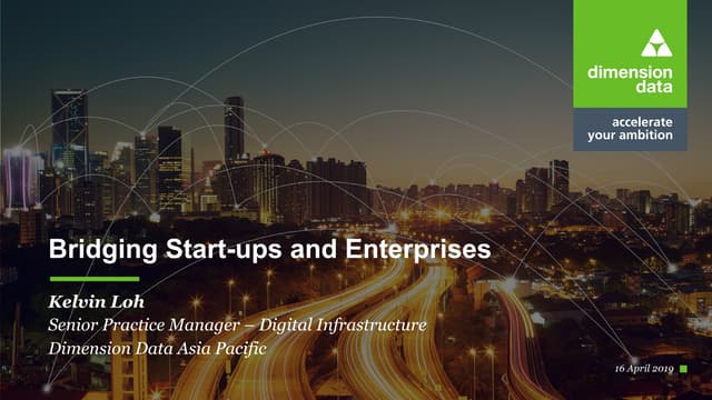 AWS Summit Singapore 2019 | Bridging Start-ups and Enterprises | PDF AWS Summit Singapore 2019 | Bridging Start-ups and Enterprises | PDF