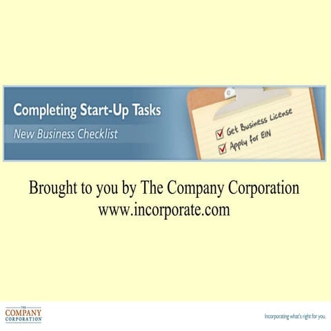 Startup Checklist | PPT