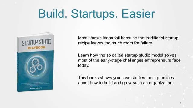 Venture Builder / Start-up Factory Model One-slider Infographic | PPTX
