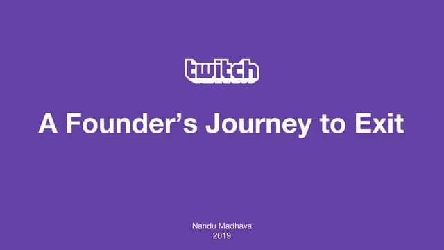 AWS Summit Singapore 2019 | A Founder's Journey to Exit | PPT AWS Summit Singapore 2019 | A Founder's Journey to Exit | PPT